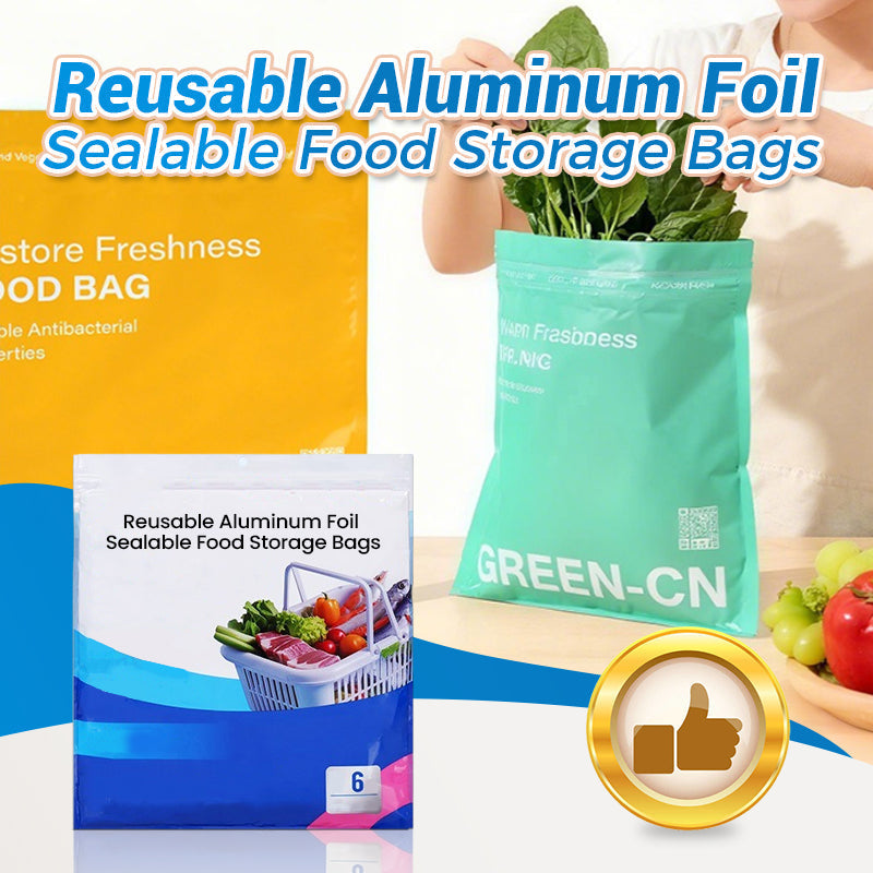 Reusable Aluminum Foil Sealable Food Storage Bags – crabbei